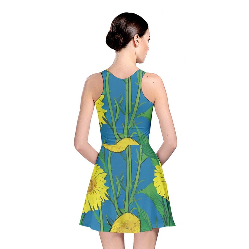 Sunflower Reversible Skater Dress - Etsy