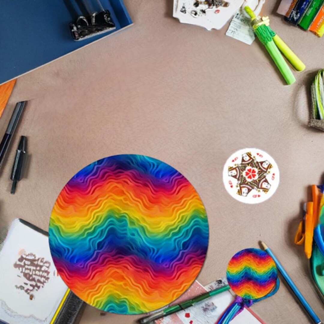 LGBTQ Rainbow Round Playing Cards: Custom Mini Poker Set for Pride ...