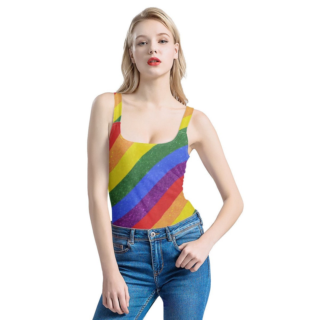 LGBT Pride Motif Pattern Women's One-piece Halterneck Swimsuit - Etsy