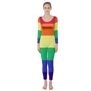 LGBTQ Rainbow Pride #12 Long Sleeve Catsuit - Customizable, Comfortable ...