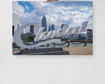 Cleveland Script Wall Sign - Etsy