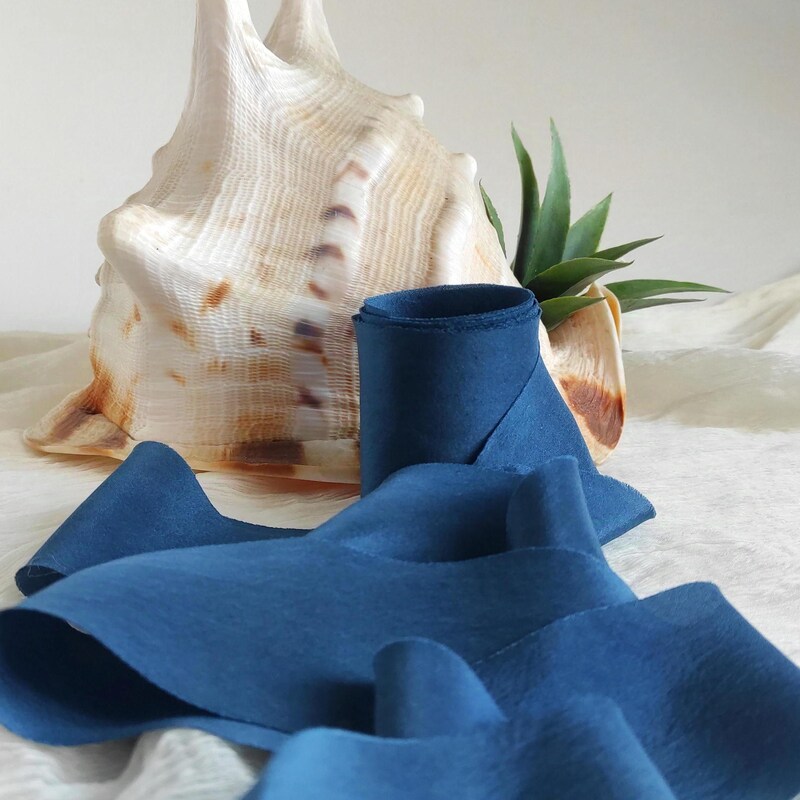 Blue Silk Ribbon - Etsy