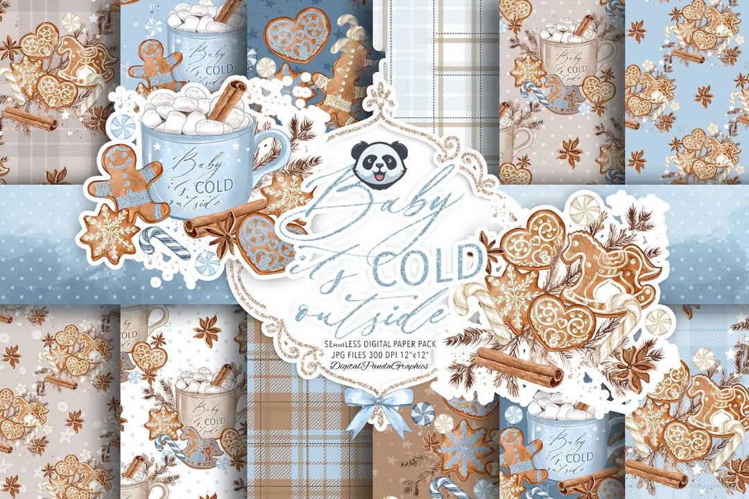 Christmas Digital Paper, Holiday Scrapbook Papers, Snowflake Wallpaper ...