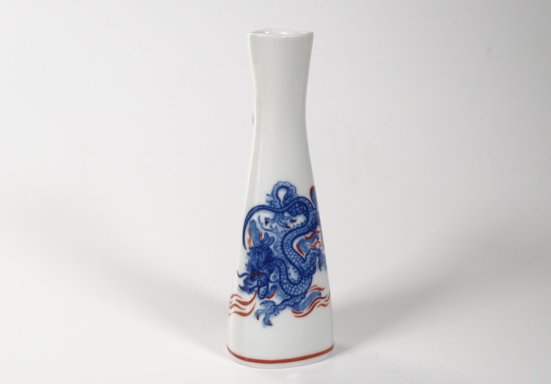 Echt Kobalt Porcelain Vase -dragon Hand Painted - Made in Germany - Etsy