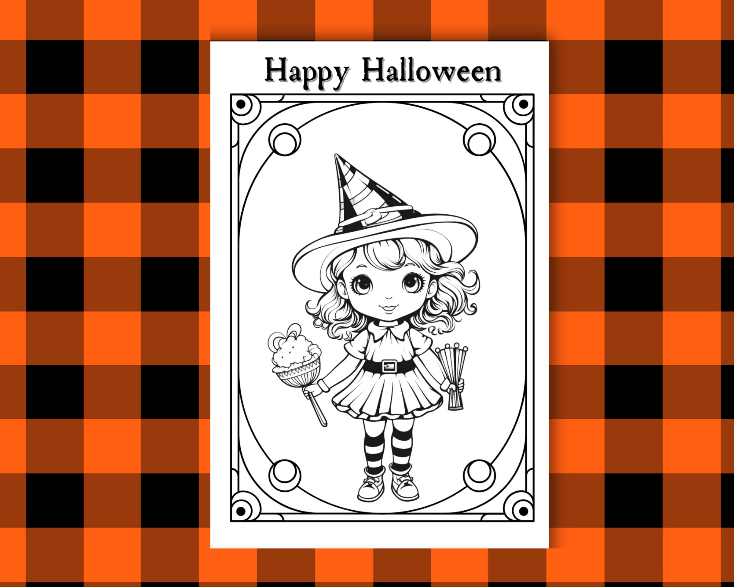 Cute Halloween Coloring Pages for Kids Fall Coloring Pages Halloween ...