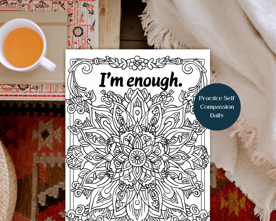 Adult Quotes Coloring Pages Coloring Book Affirmations Color Self Care ...