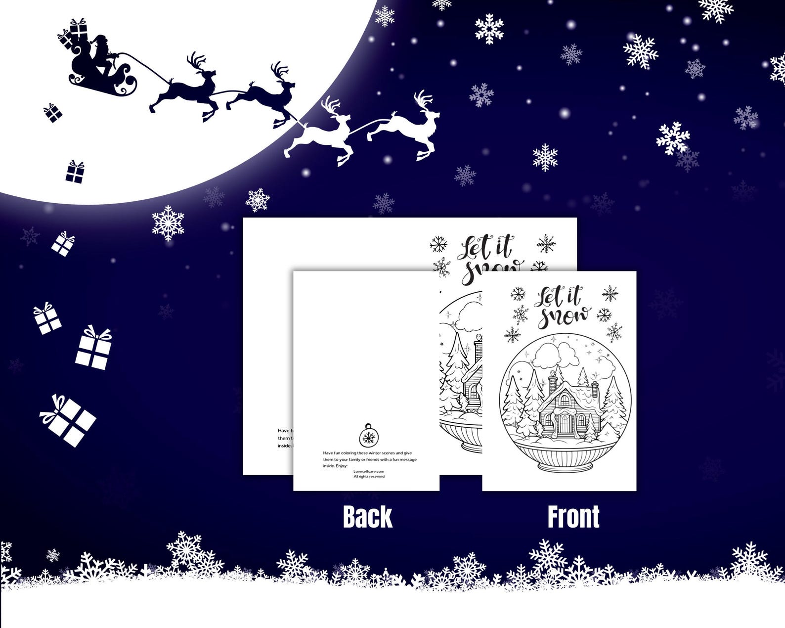 Printable Coloring Christmas Card From Children Homemade Christmas ...