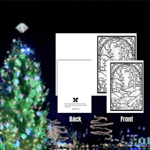 Christmas Coloring Cards Printable Coloring Cards Winter Activity ...