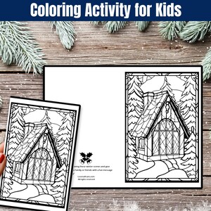 Christmas Coloring Cards Printable Coloring Cards Winter Activity ...