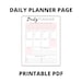 Daily Planner 2025 Planner Page Digital 2025 Diary Daily Routine Pink ...