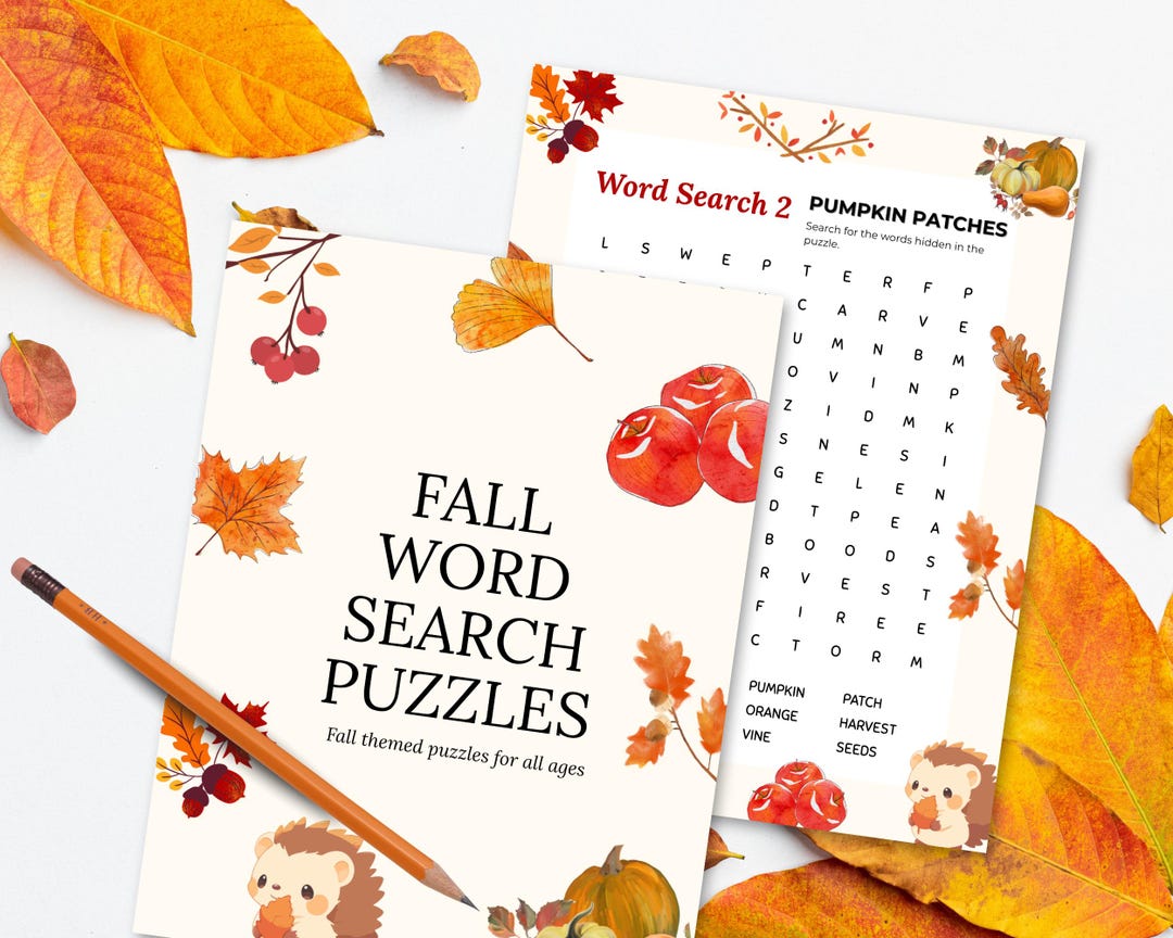 Fall Word Search, Autumn Word Search, Fall Activity for Kids, Fall ...