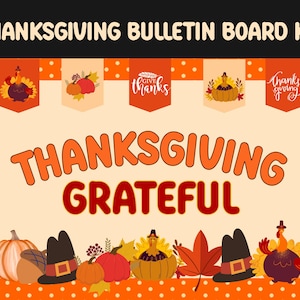 Thanksgiving Bulletin Board Kit, Fall Bulletin Boards, Classroom Decor ...