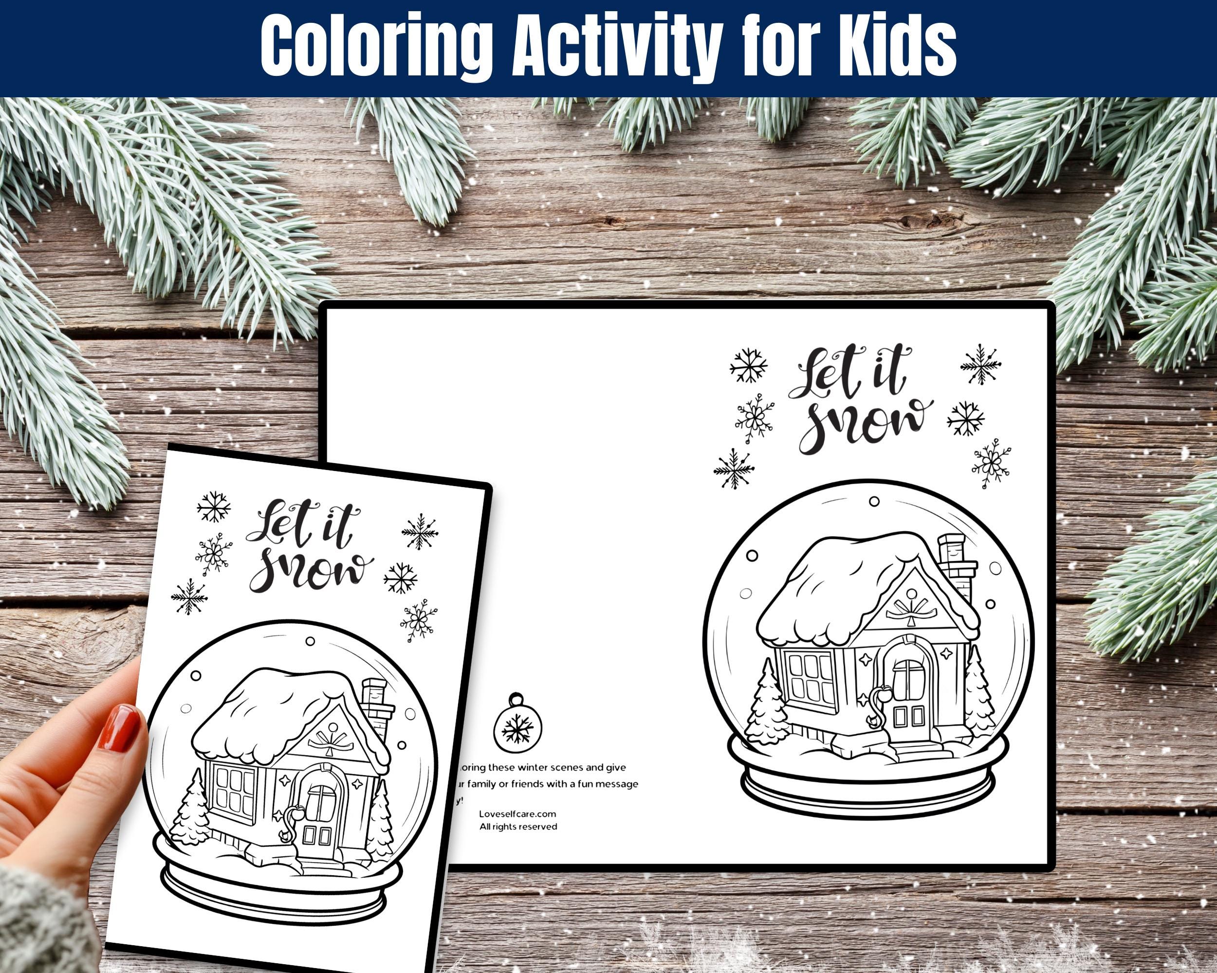 Printable Coloring Christmas Card From Children Homemade Christmas ...