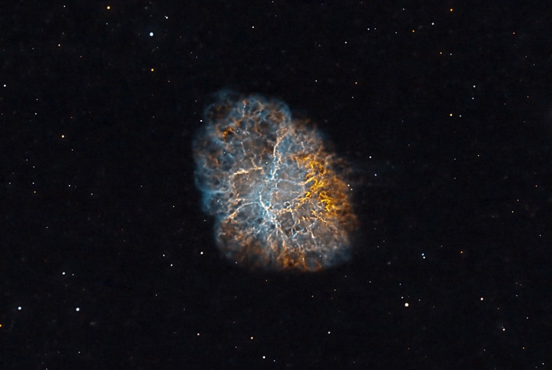 Crab Nebula M1 / Messier 1 Quality Metal Print 18x12 Wall Decor ...