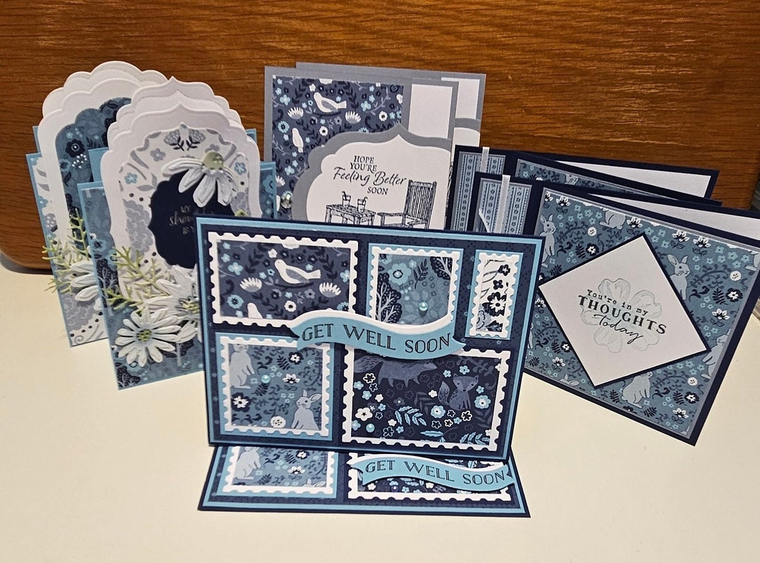 Handmade Get Well Card Set: Unique Fold Designs, Thinking of You - Etsy