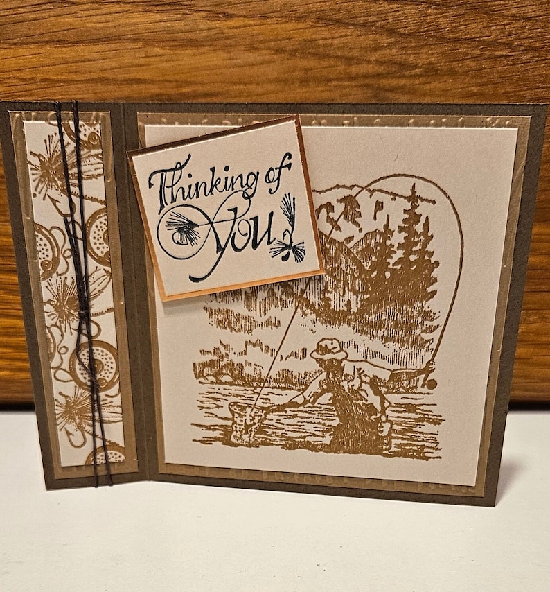 Thinking of You - Fishing Masculine Greeting Card - Etsy