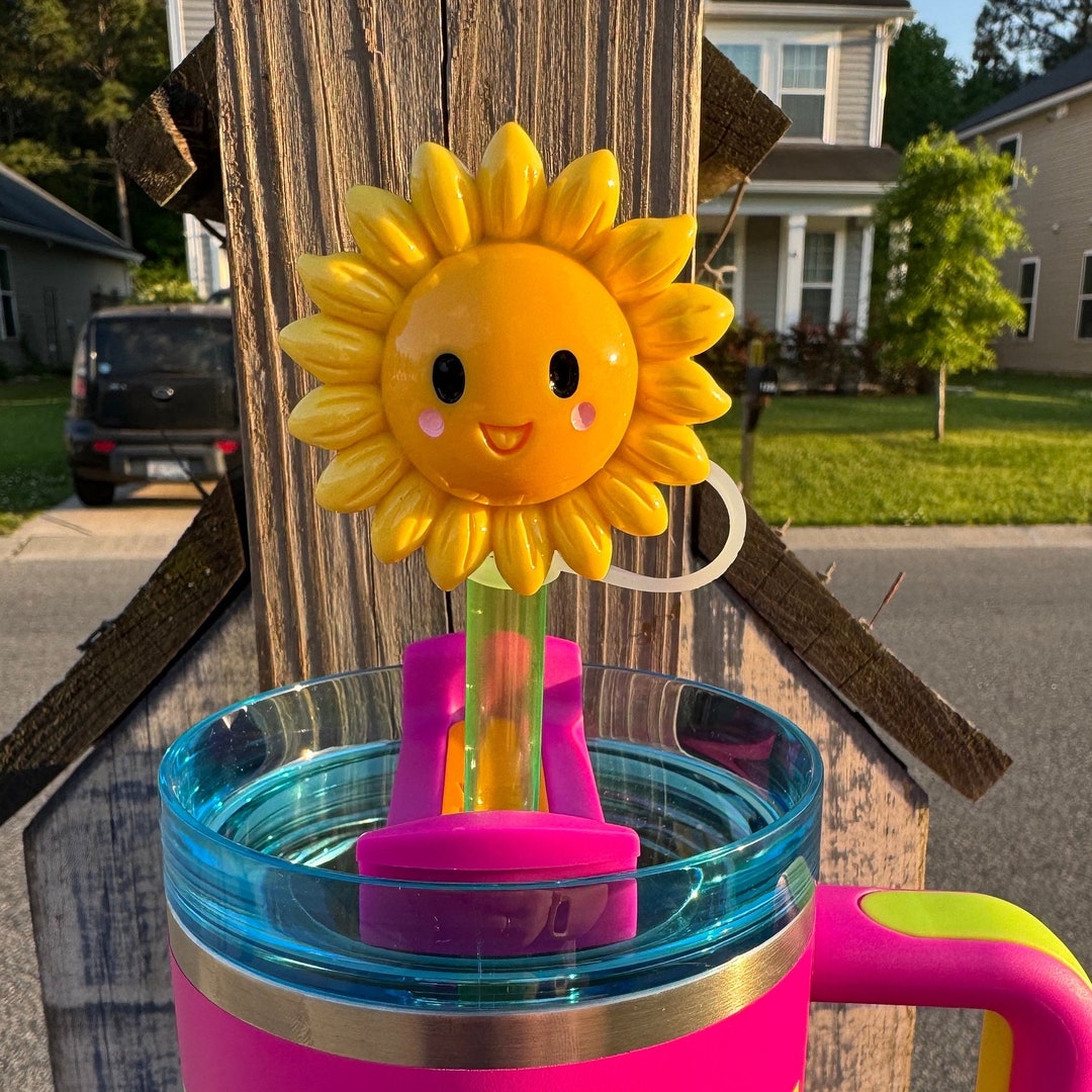 Happy Sunflower XL Straw Cap - Etsy