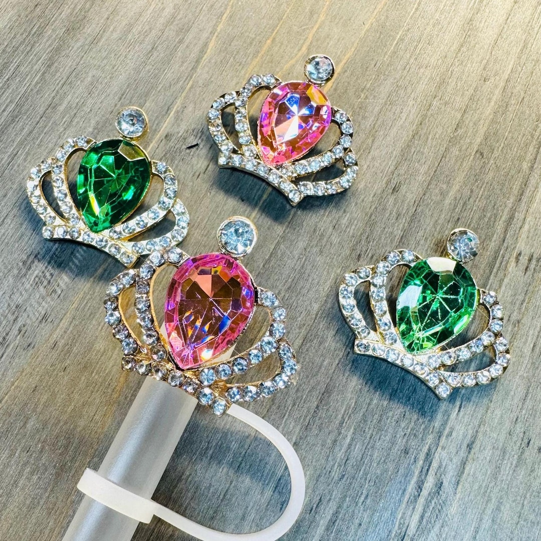Jeweled Crown Straw Cap 2 Colors to Choose From - Etsy