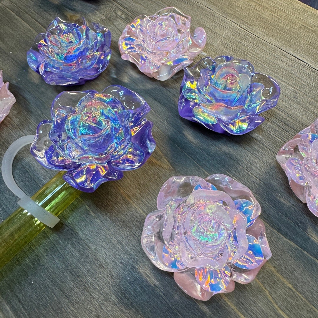 Large Iridescent Straw Cap Topper. 3 Colors to Choose From - Etsy