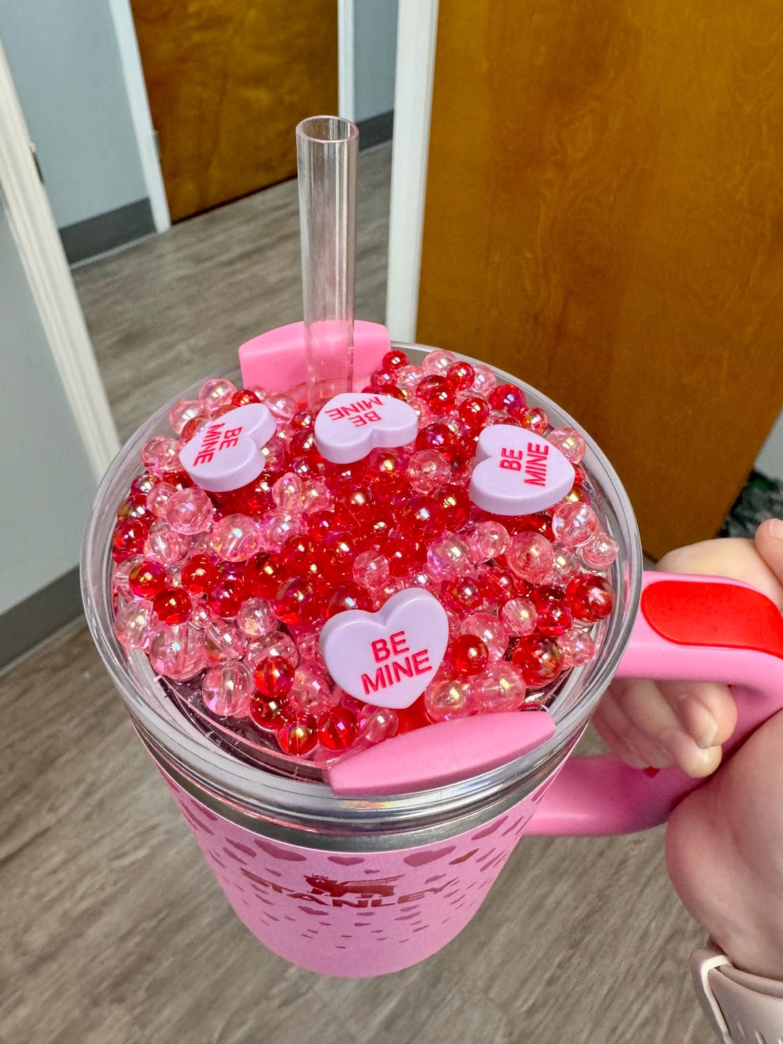 Be Mine Purple Heart Bubble Cup Topper - Etsy