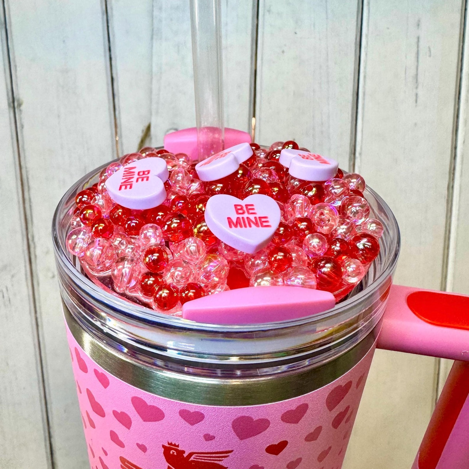 Be Mine Purple Heart Bubble Cup Topper - Etsy