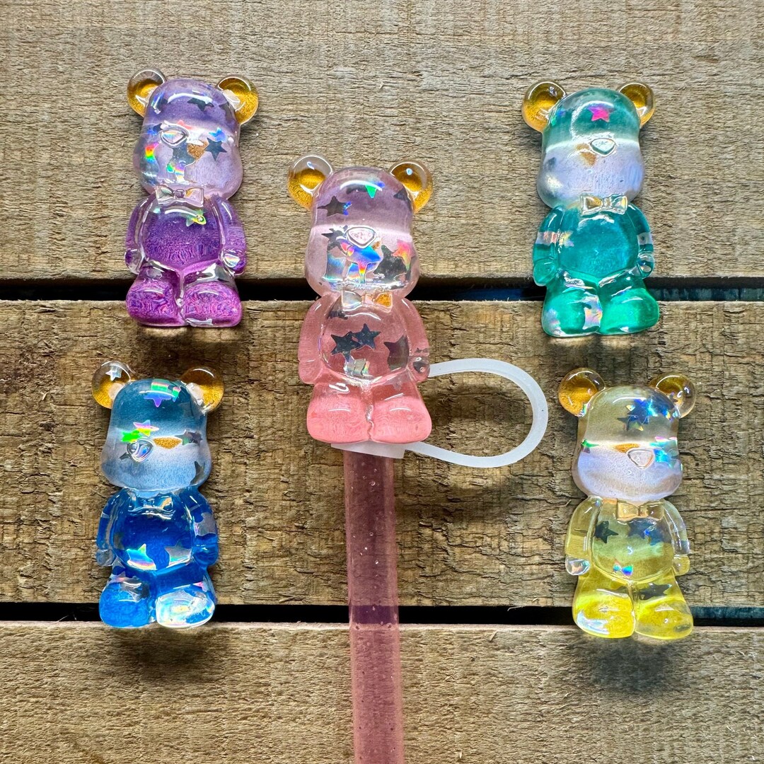 Bubble Bear Straw Cap Topper - Etsy