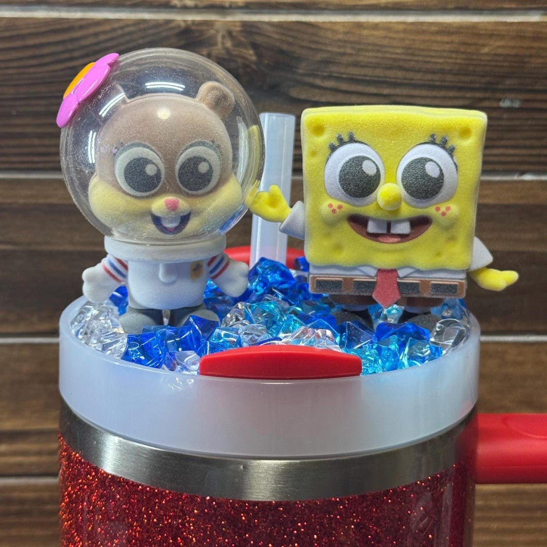 Fuzzy Sponge and Squirrel Topper for 40 Oz Stanley 2.0 Quenchers - Etsy