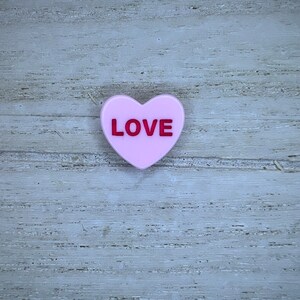 LOVE Candy Heart Croc Charm - Etsy