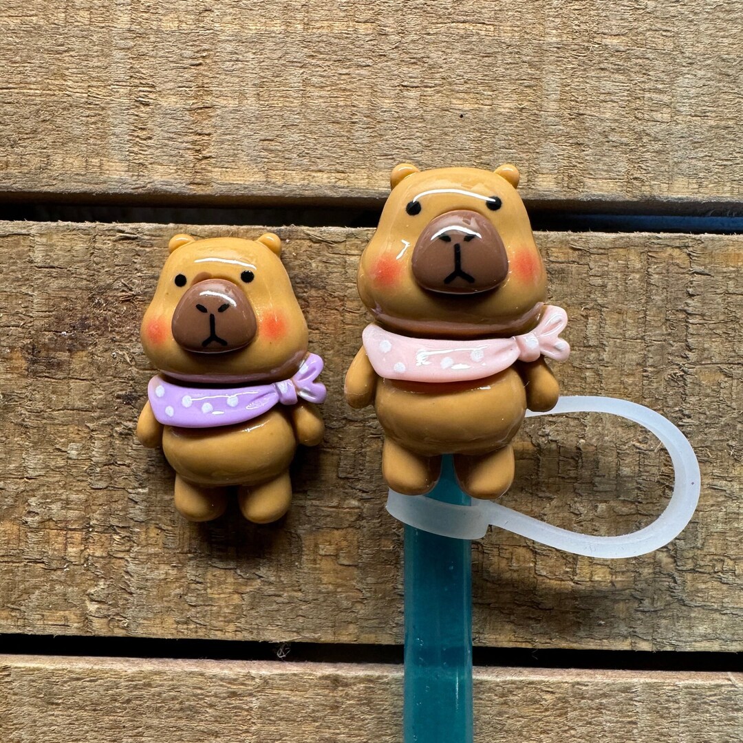 Capybara Straw Cap Topper - Etsy