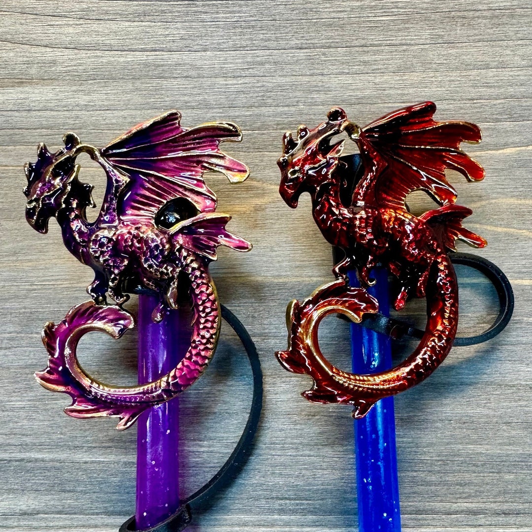 Large Metal Dragon Straw Cap 2 Colors to Choose From - Etsy