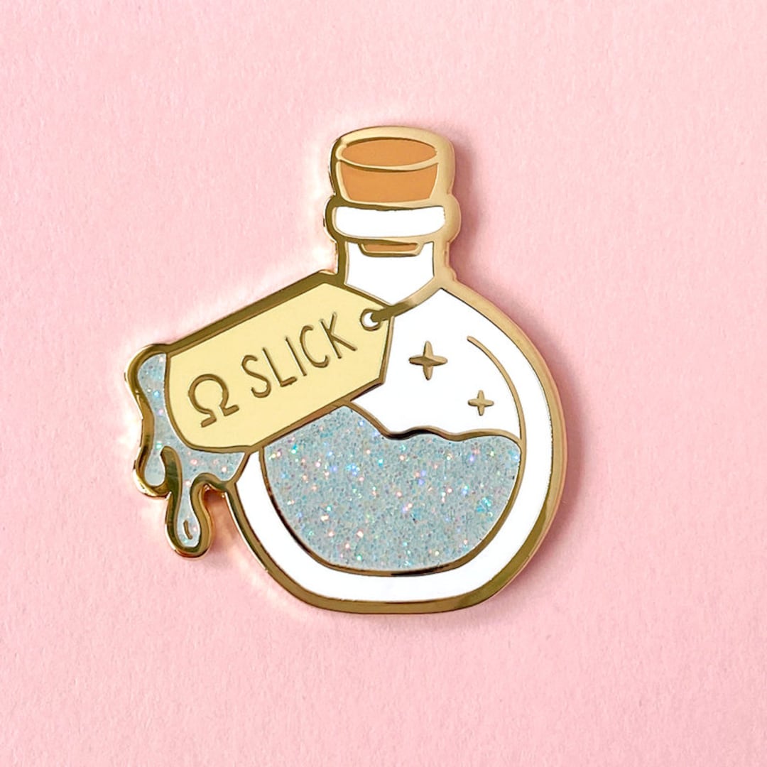 Omega Slick Bottle Glitter Hard Enamel Pin / Funny, Omegaverse, A/B/O ...