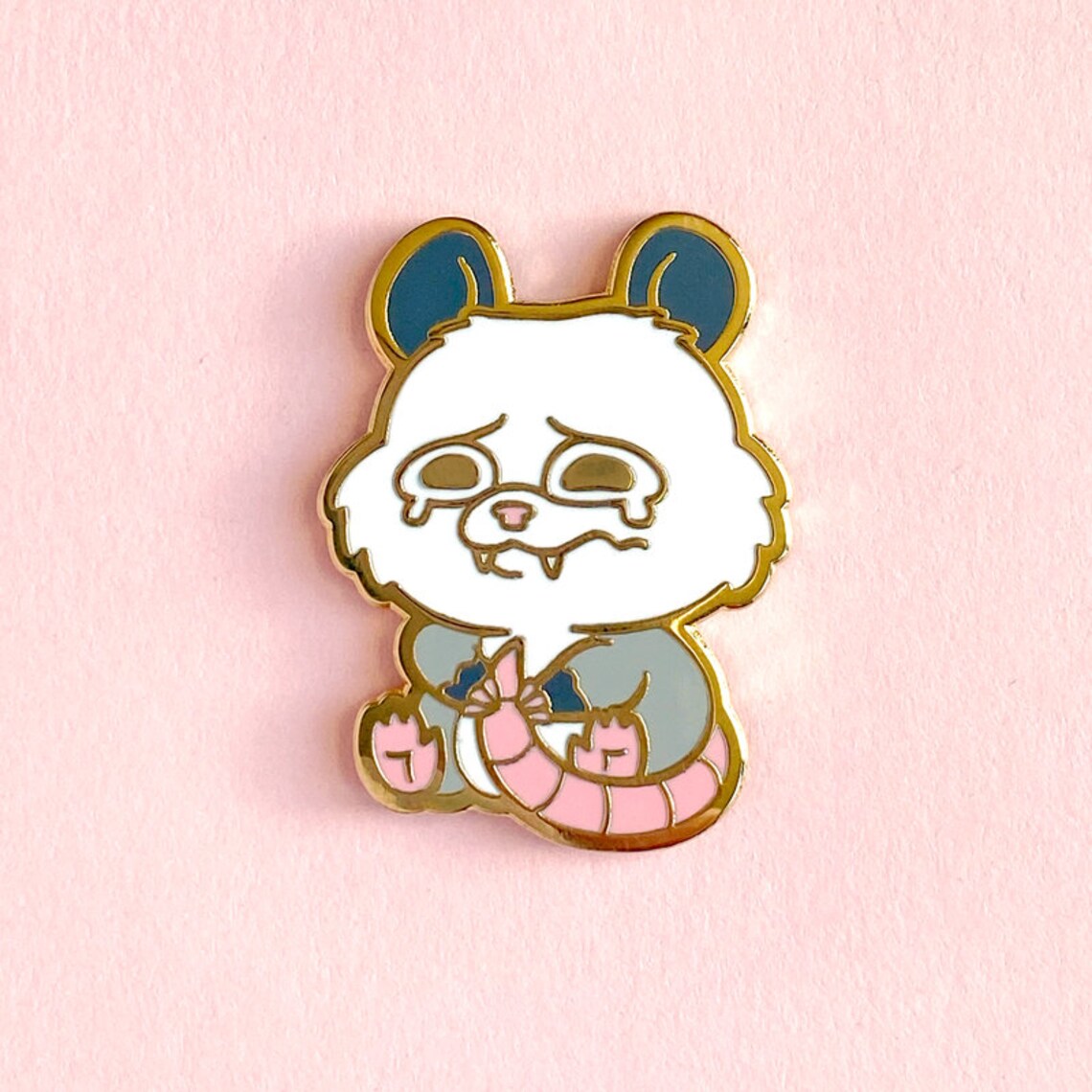 Crying Possum Hard Enamel Pin / Opossum Funny Cute Lapel - Etsy