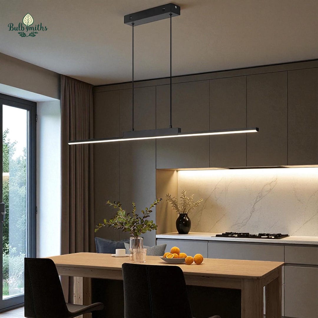 Modern LED Long Pendant Light | Dimmable Aluminum Ceiling Lamp ...