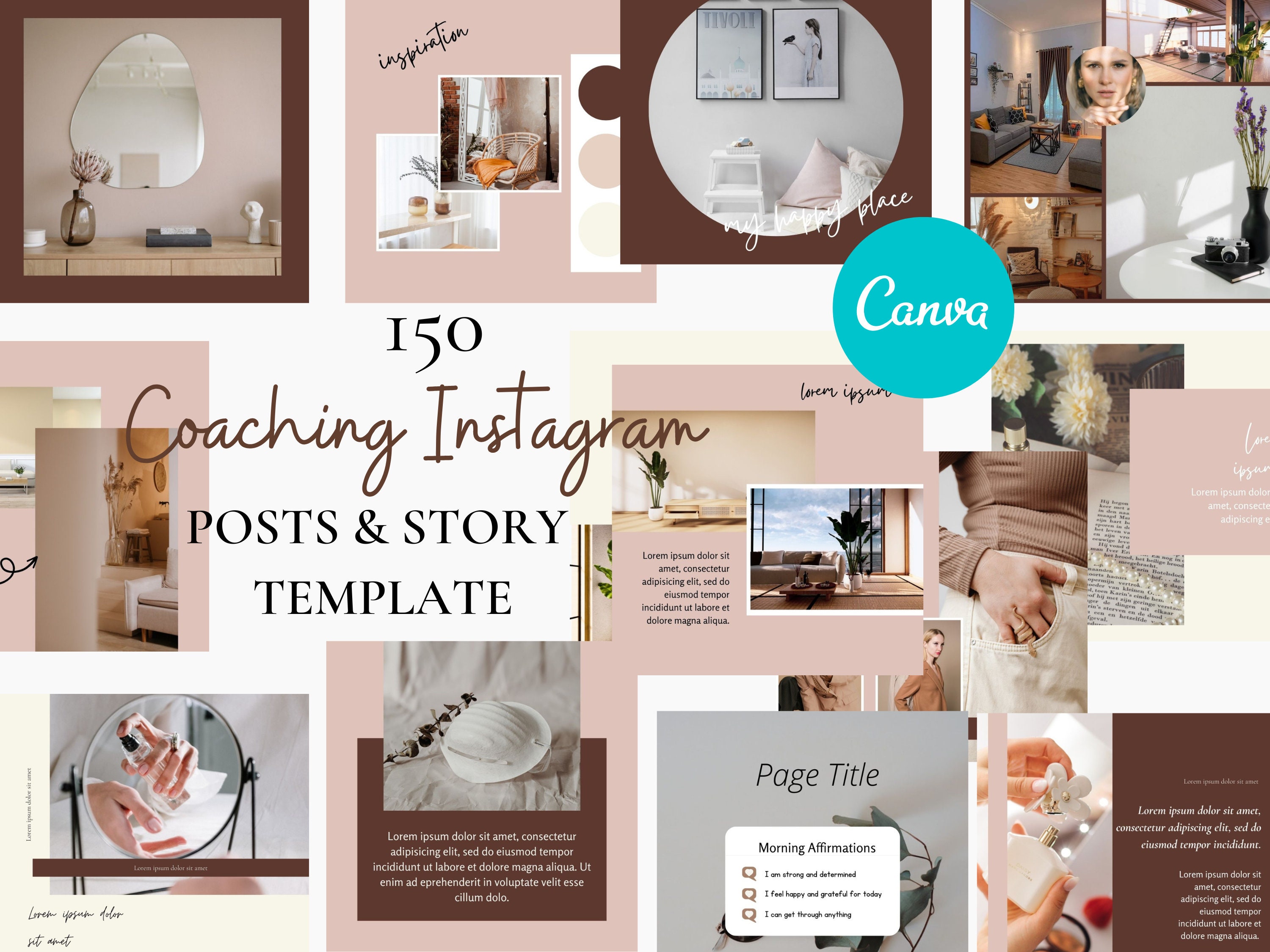 Aesthetic Instagram Template Editable Insta Post & Story - Etsy