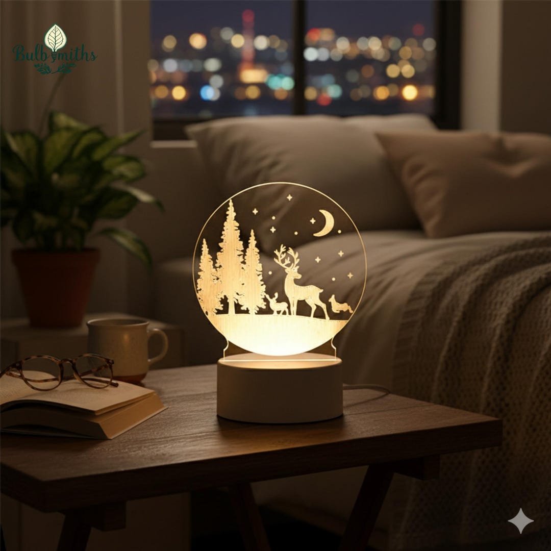 Neon Sign Table Lamp – 3D LED Night Light, Modern Desk Lamp, Cute ...