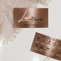 Editable Lash Lift and Tint Aftercare Card, Printable Lash Lift ...