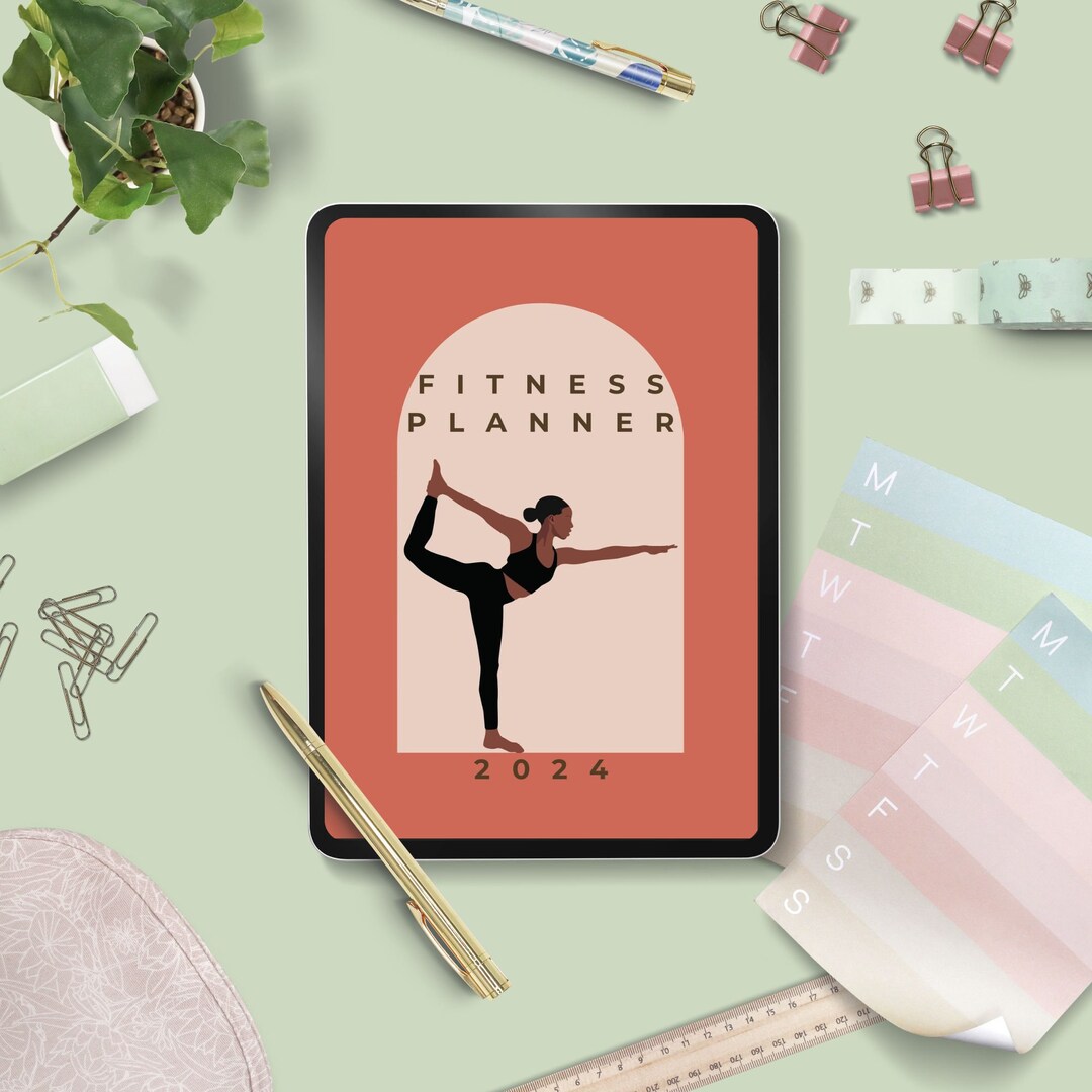 Editable Digital Fitness Tracker 2024, Digital Canva Fitness Planner ...