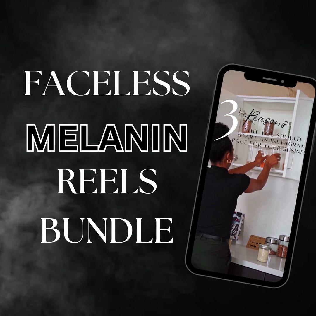 Melanin Faceless Reels Bundle: Editable Canva Templates (digital ...