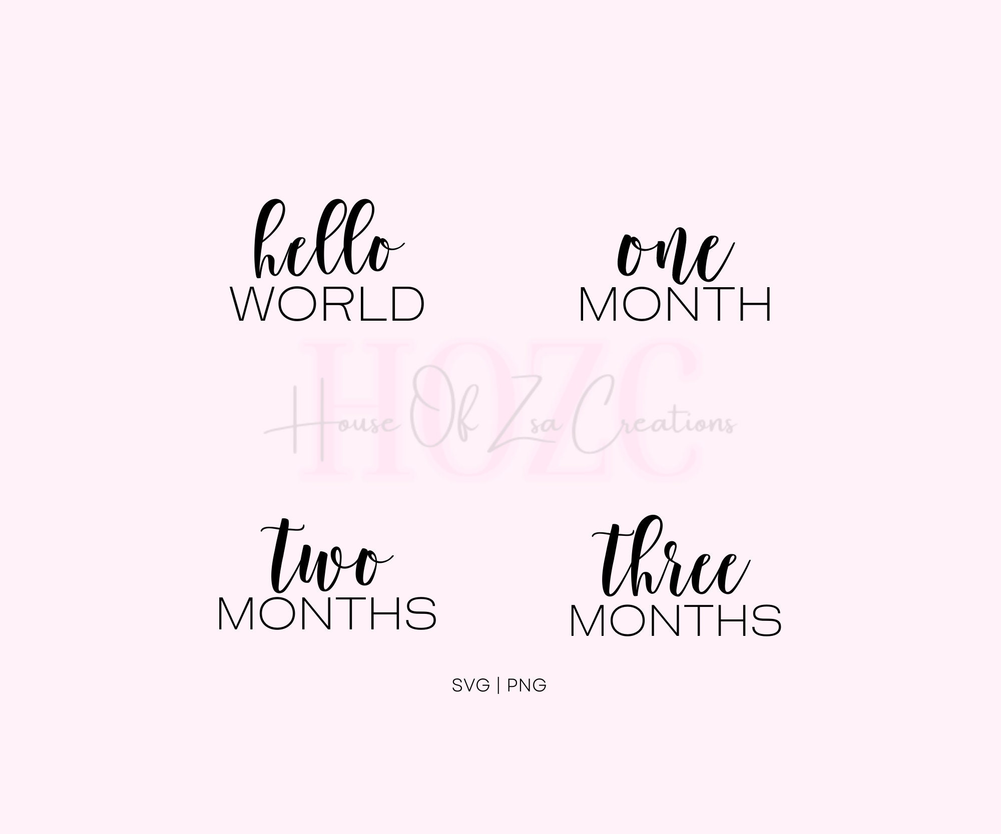 13 Baby Milestone SVG & PNG Bundle | PNG | Baby Gift | Baby Milestone ...