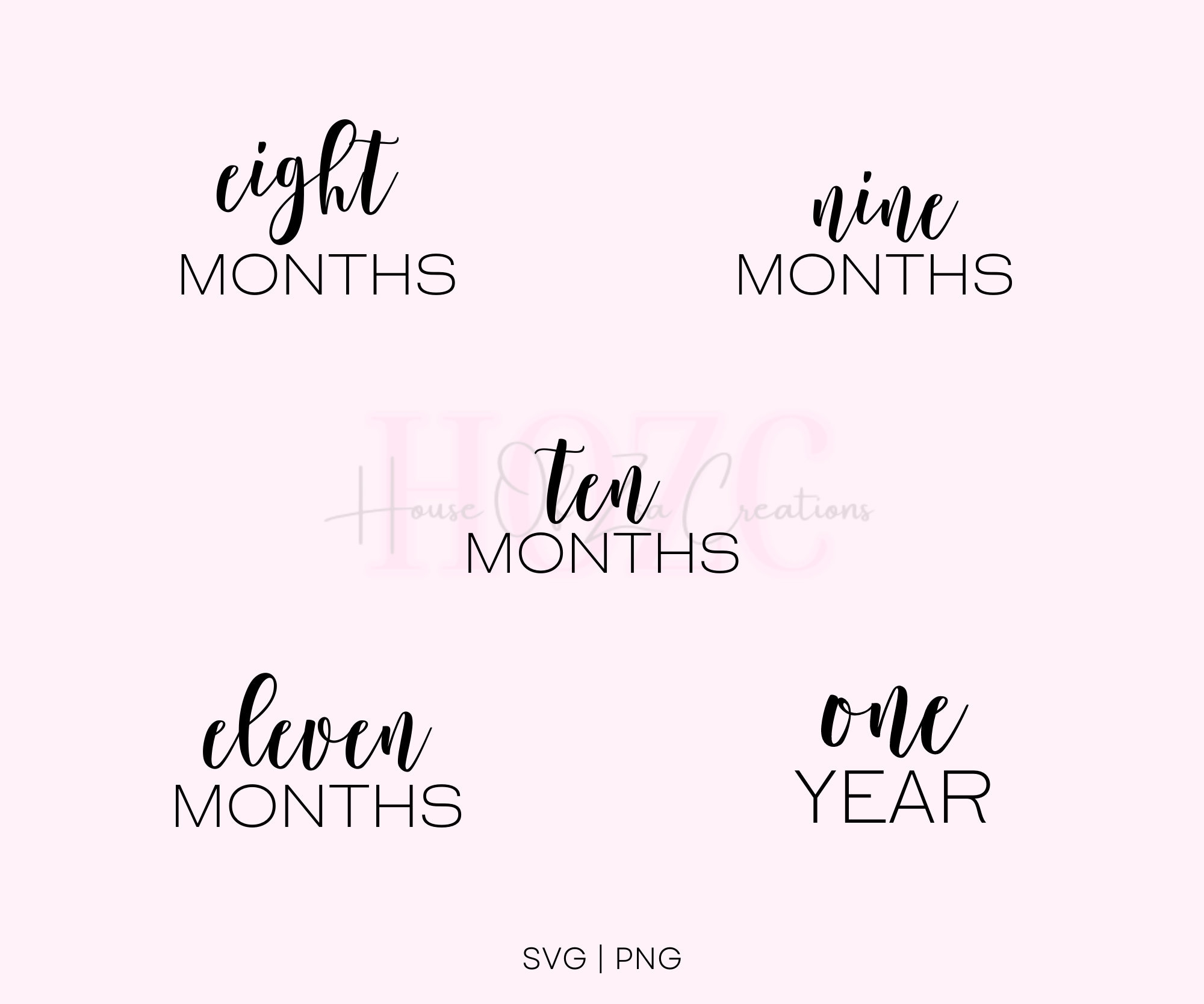 13 Baby Milestone SVG & PNG Bundle | PNG | Baby Gift | Baby Milestone ...