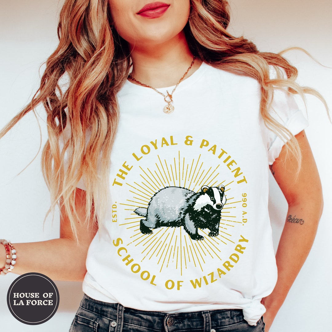 Vintage Style Badger Shirt, Badger, Wizard House Shirt, Wizard Sport ...