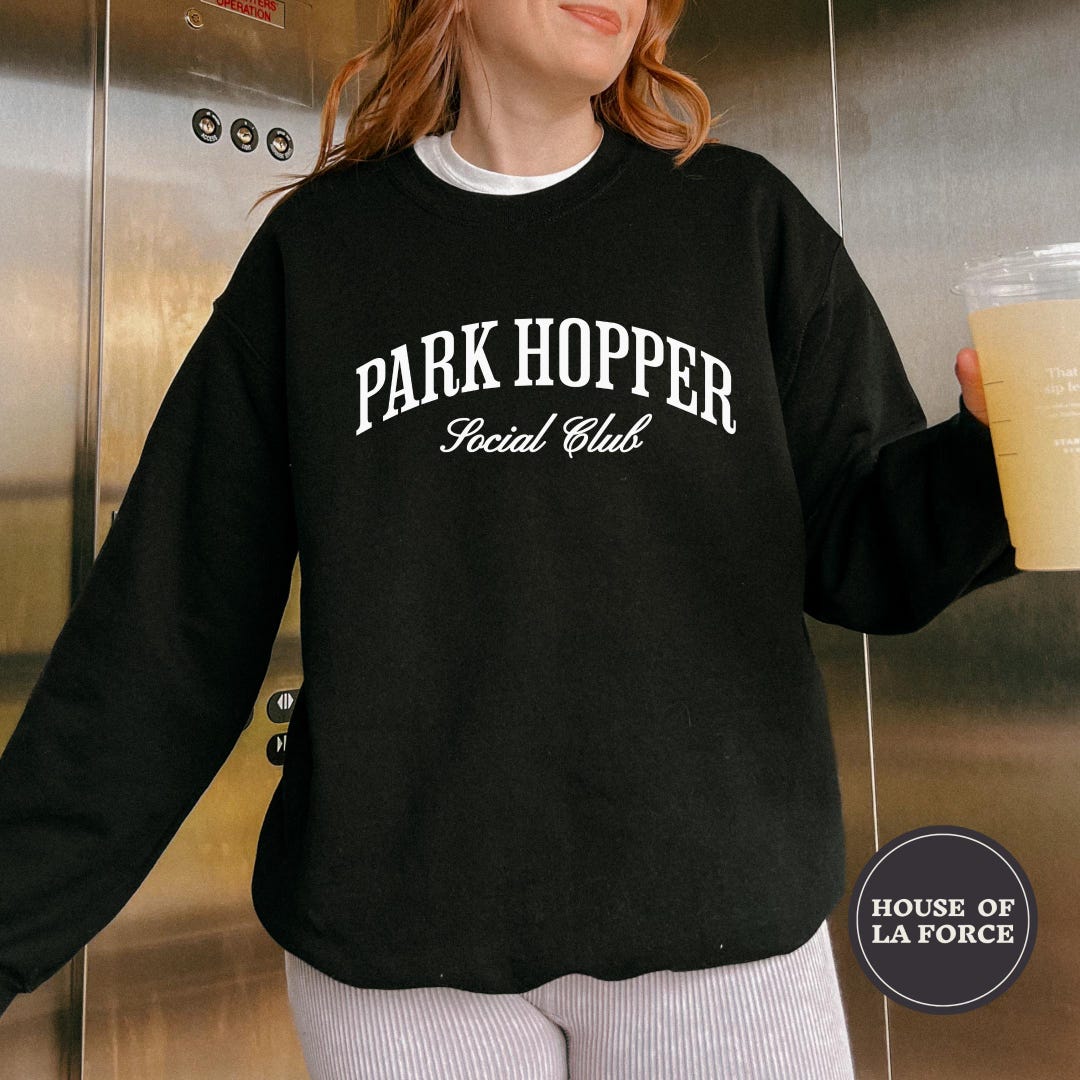 Park Hopper Theme Park Lover Geeky Sweatshirt, Geeky Sweatshirt, Theme ...