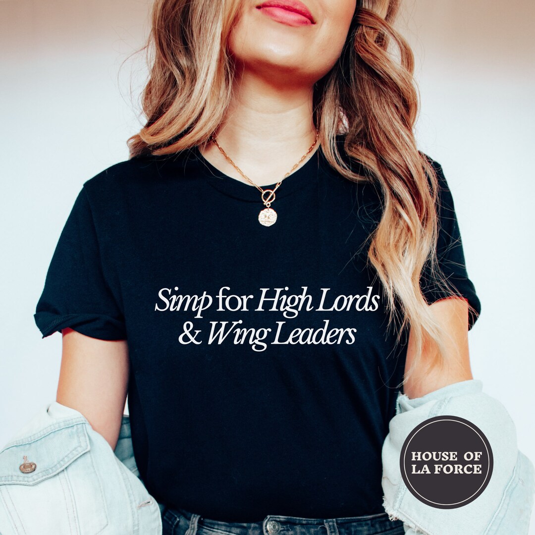 High Lord and Wingleader Tshirt, Fantasy Bookish Merch, Gift for Reader ...