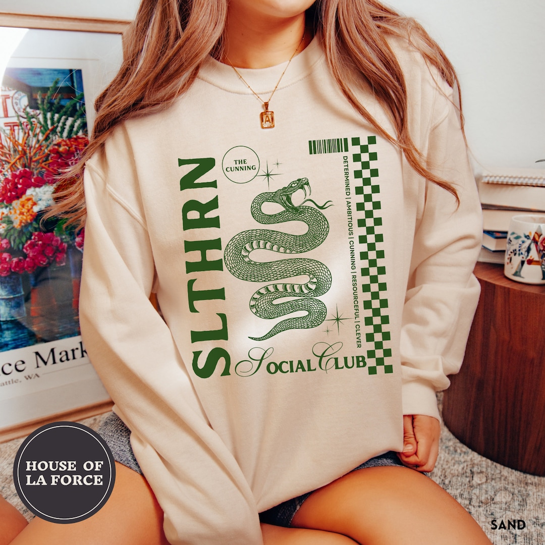 Wizard Snake House Traits Adult Sweatshirt, Bookish Merch, Gifts for ...