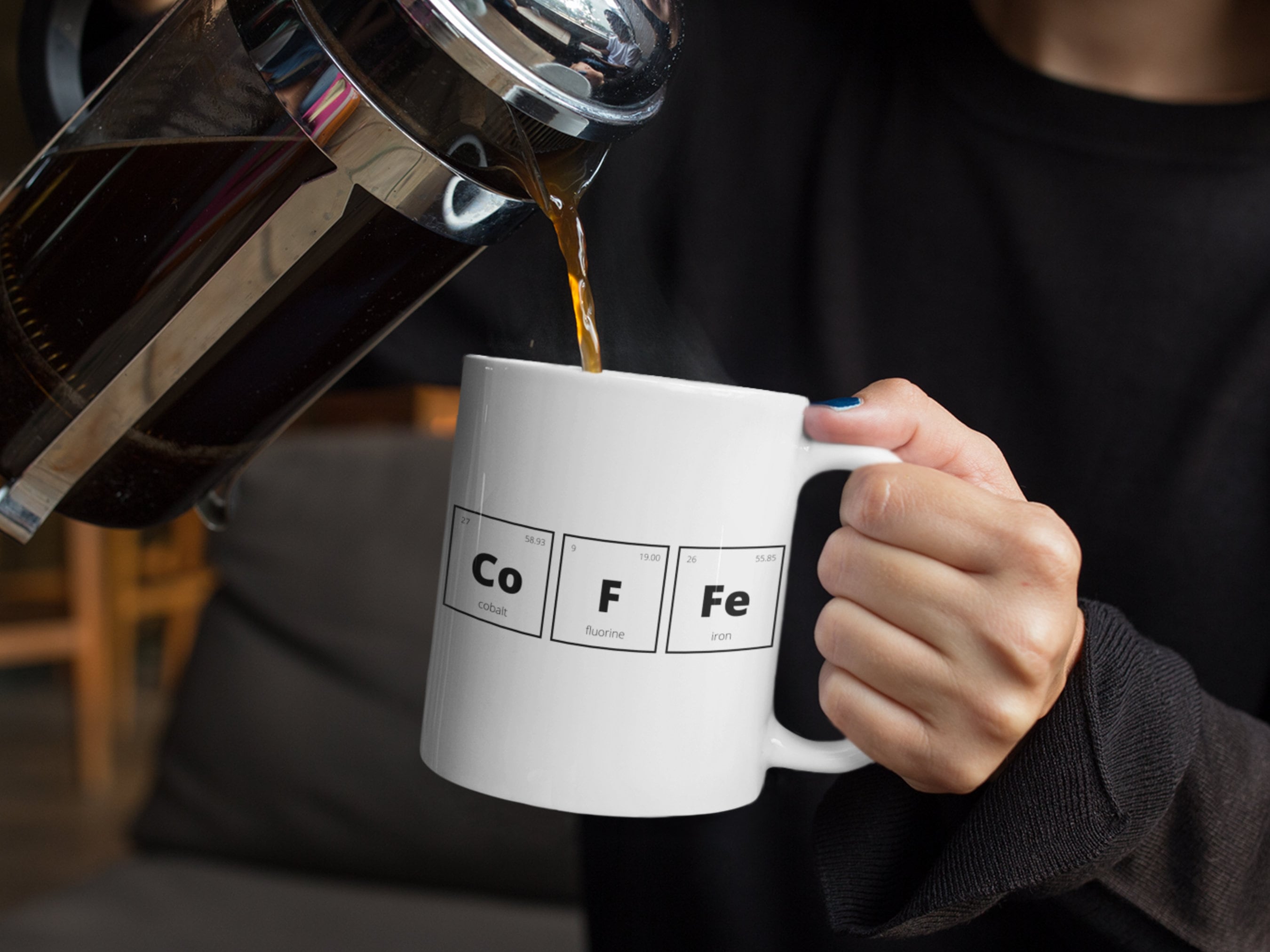 Coffee, Periodic Table Mug, Science Mug, Chemistry Mug, Chemistry Pun ...