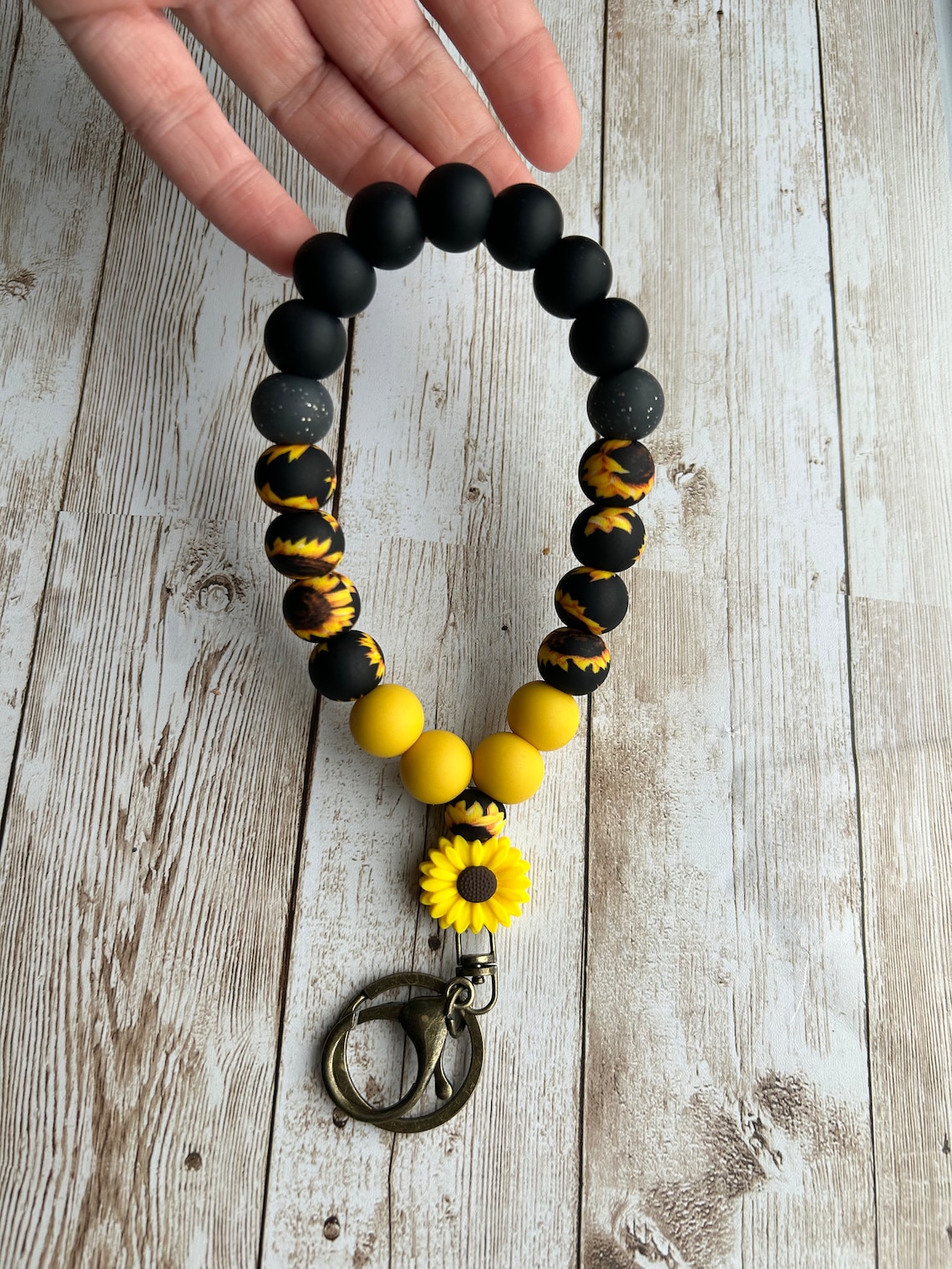 Sunflower Gifts Sunflower Keychain Wristlet Sunflower Keychain ...