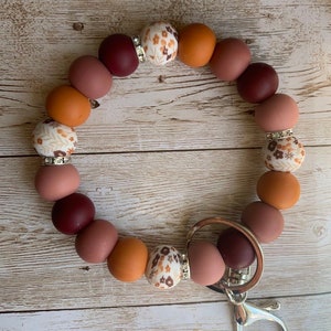 Fall Keychain, Autumn Prints, Wristlet Keychain, Gifts for Women, Fall ...