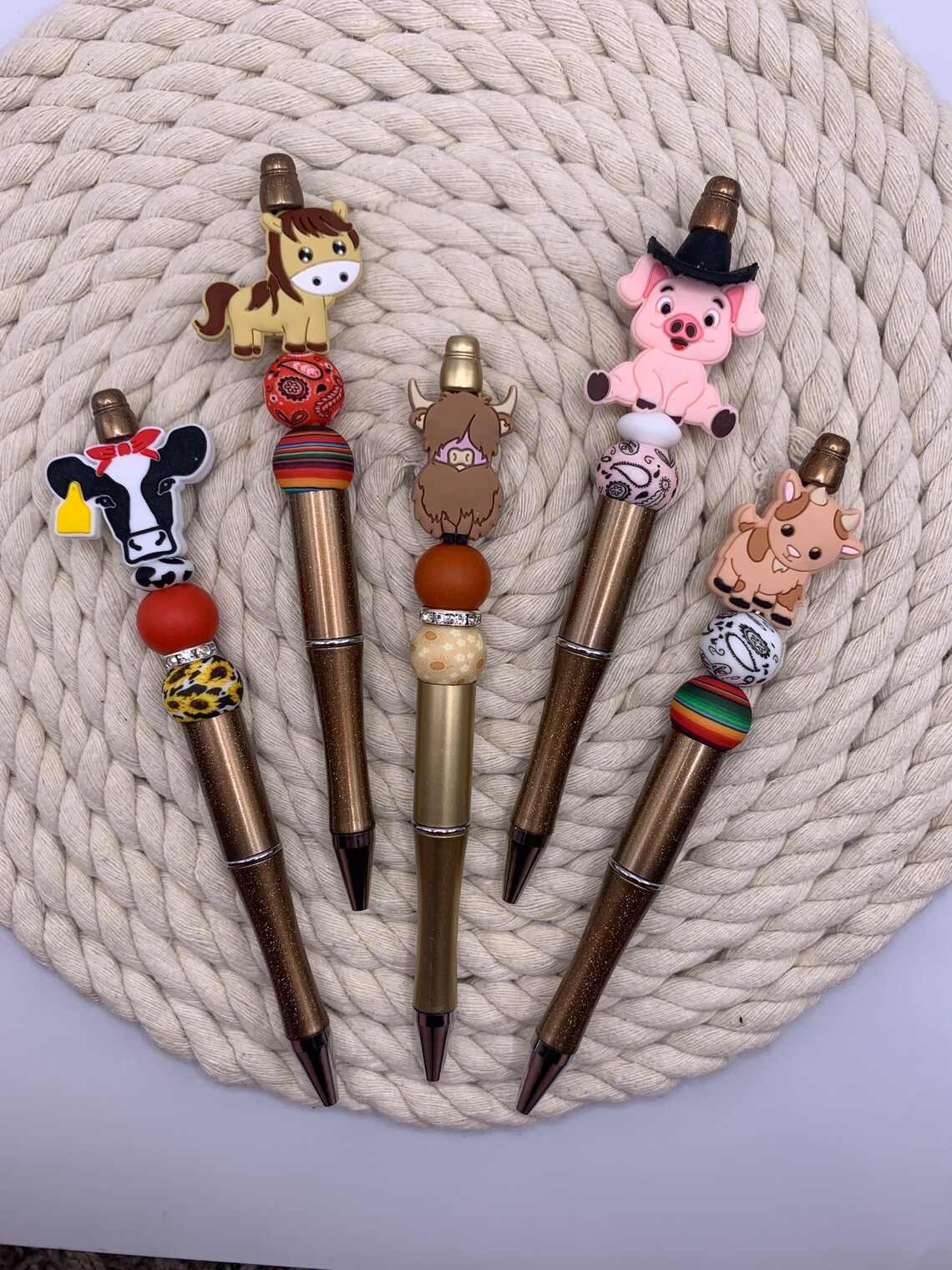 Beaded Pen Silicone Beaded Pen Farm Animal Pen Horse Pen Cow Pen Goat ...
