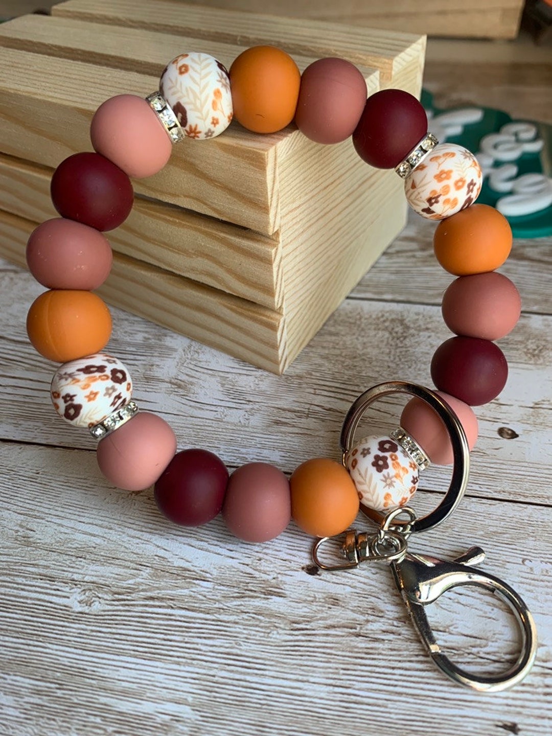 Fall Keychain, Autumn Prints, Wristlet Keychain, Gifts for Women, Fall ...