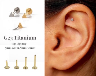 20G/18G/16G Starburst Push Pin Labret Threadless Flat Back Earring ...